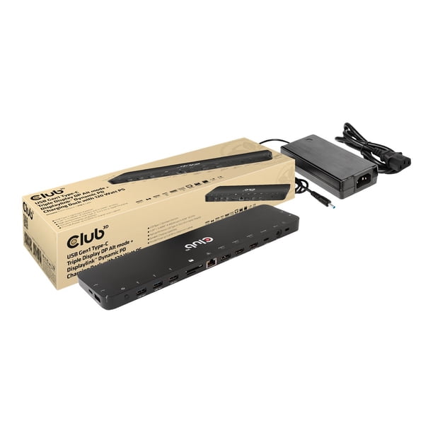 Club 3D - Docking station - USB-C - 2 x HDMI, DP - GigE - 120 Watt ...