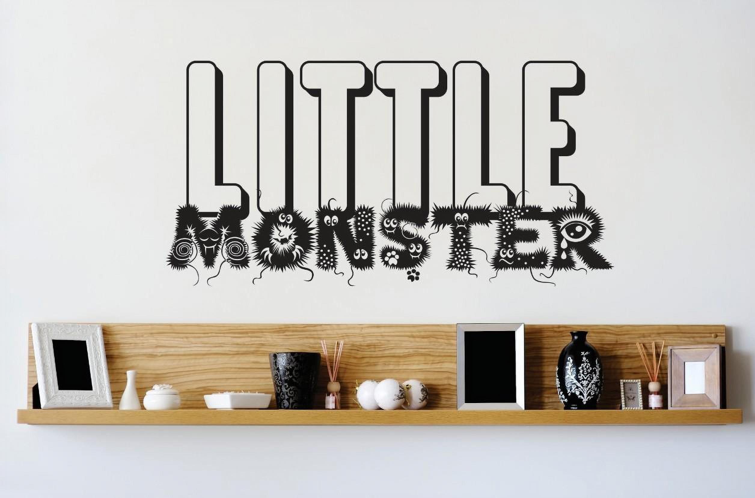 Vinyl Wall Decal Sticker : Little Monster Kids Boy Girl Bedroom Quote ...