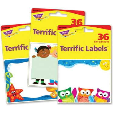 Trend Star Bright Self-adhesive Name Tags - 3" Length x 2.50" Width ...