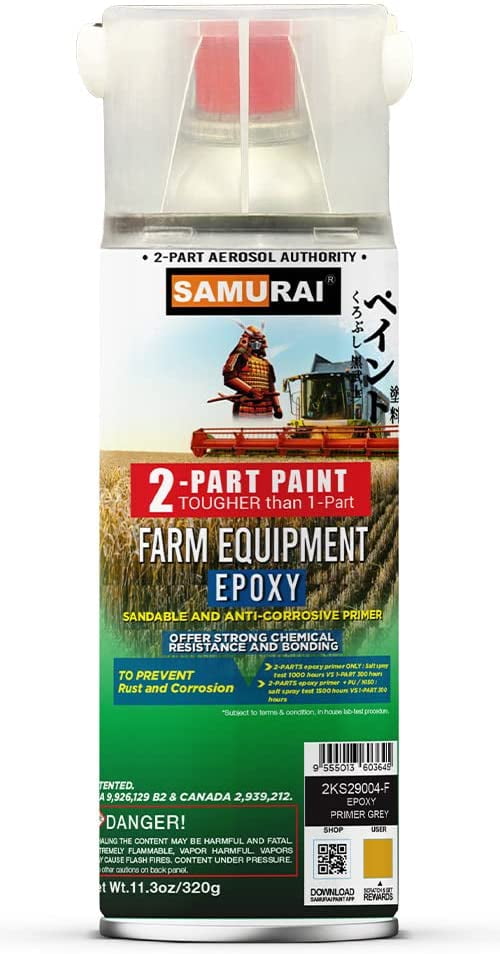 Samurai 2-Part Spray Paint Epoxy Primer for Farm Equipment (Metal ...