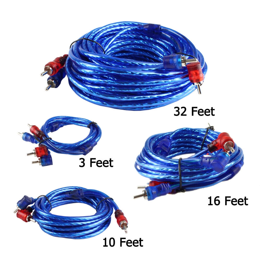 Short Long 2 RCA Cable HDTV Stereo Audio Male to Male Wire Cord ...