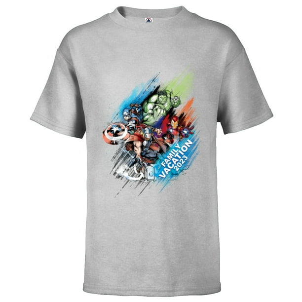 Marvel Avengers Family Vacation 2023 Iron Man Thor Hulk Cap - Short ...