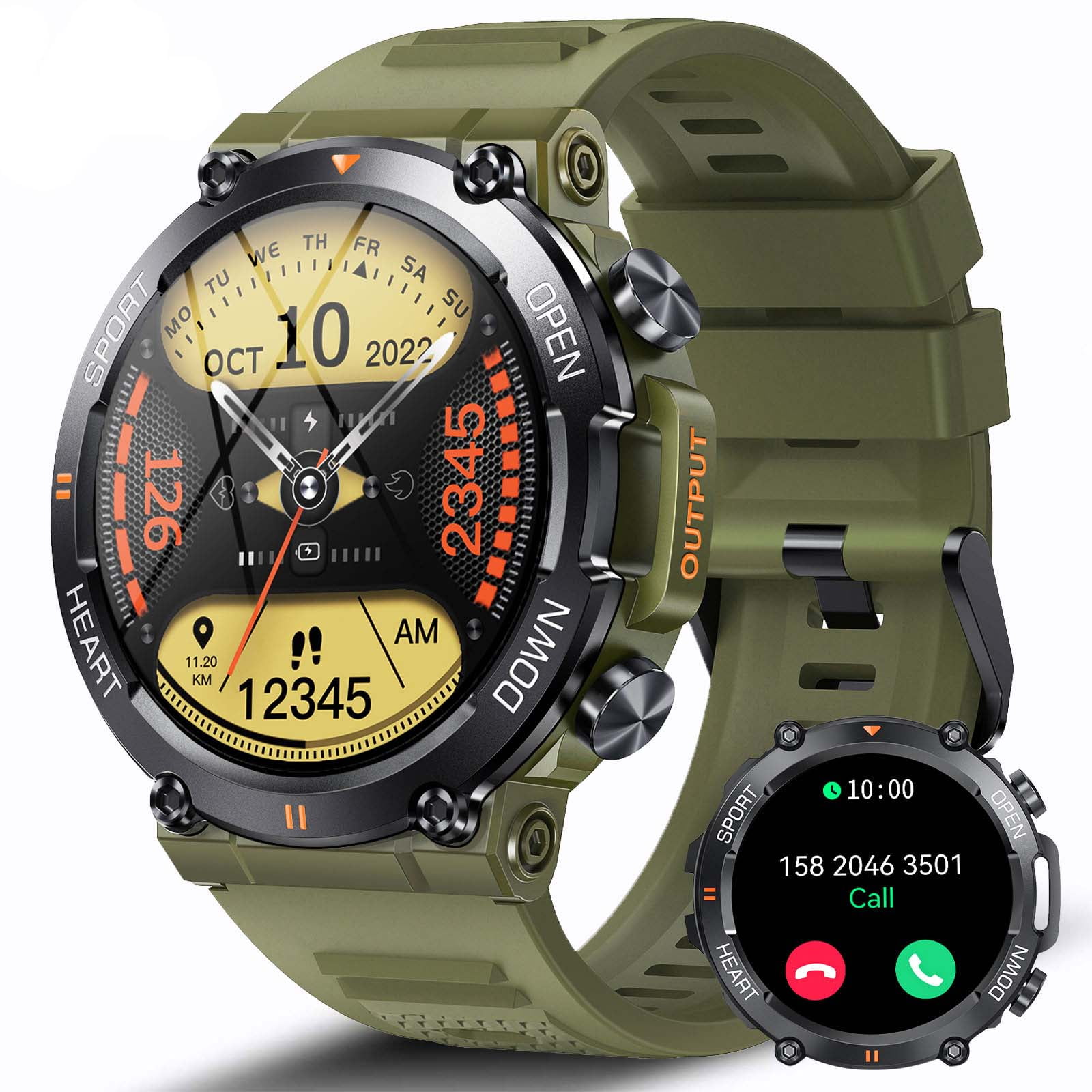 Cyberdyer K56Pro Military Smart Watch for Men Outdoor Tactical Sports ...