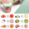 GENSIMEI Manual Food Processor Vegetable Chopper, Portable Hand Pull ...