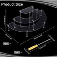 3-Tier Acrylic Semicircle Dessert Display Risers Mini Cupcake Organizer ...