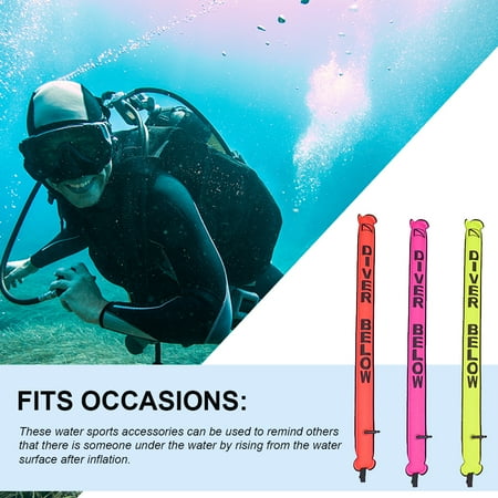 SMB Scuba Diving Visibility Safety Inflatable Nozzle Surface Marker ...