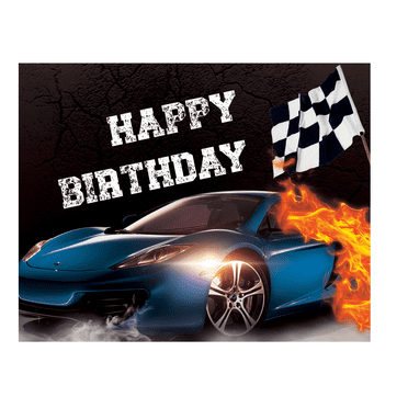 Blue Classic Sports Car Cake Topper – Retro Convertible Design for ...