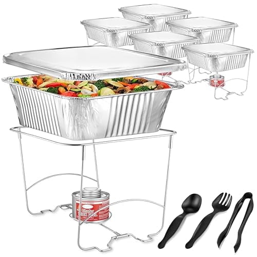 Alpha Living Disposable Chafing Dish Buffet Set, Catering Warmers with ...