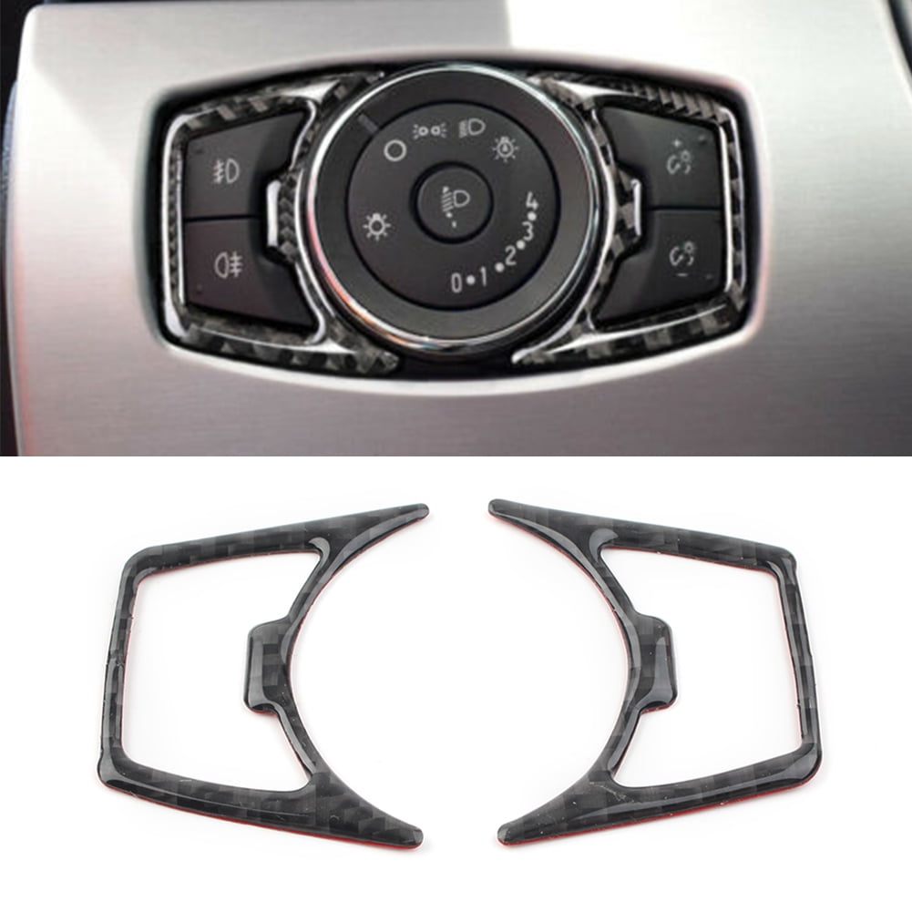 BFY For Ford Mustang Carbon Fiber Styling Auto Headlight Switch Cover ...
