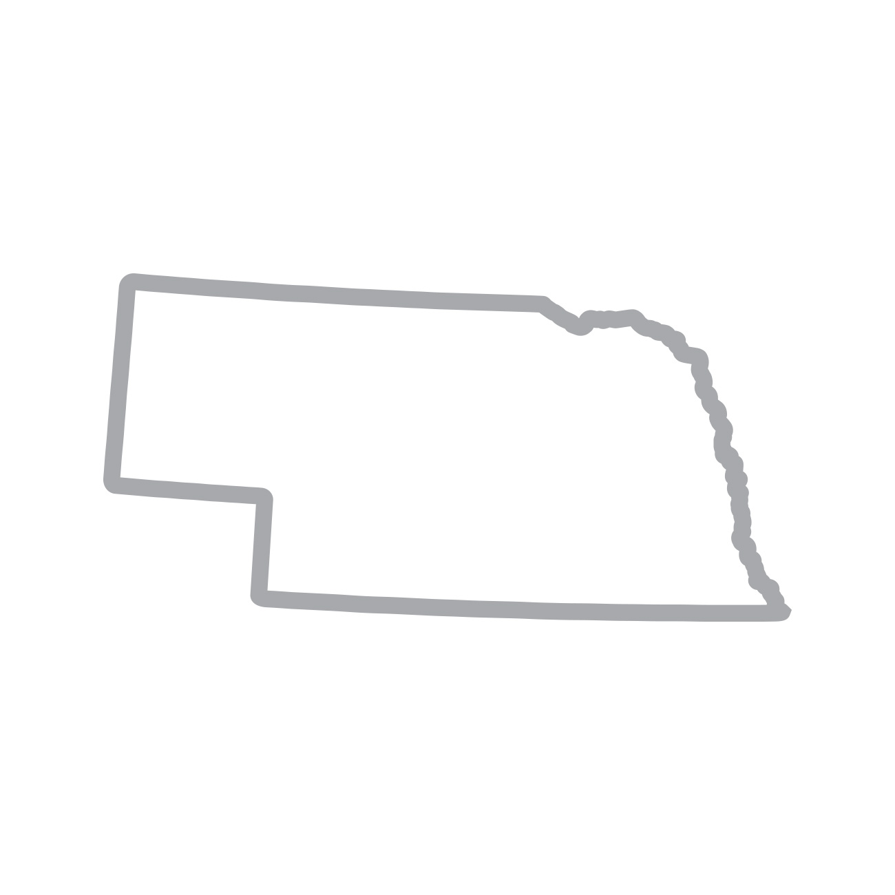 Nebraska Outline Sticker Decal Die Cut - Self Adhesive Vinyl ...