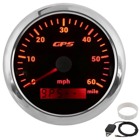 GPS Speedometer, Adjustable Backlight 85mm/3.35in Speed Odometer 9-32V ...