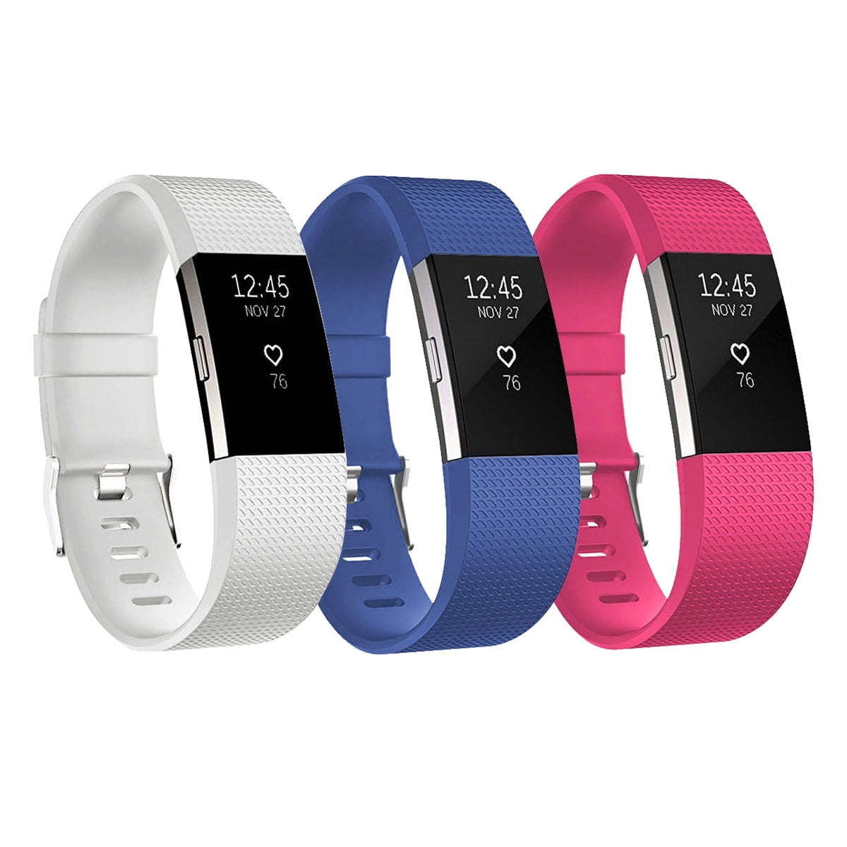 EEEKit For Fitbit Charge 2 Bands, 3-Pack Adjustable Replacement Soft ...