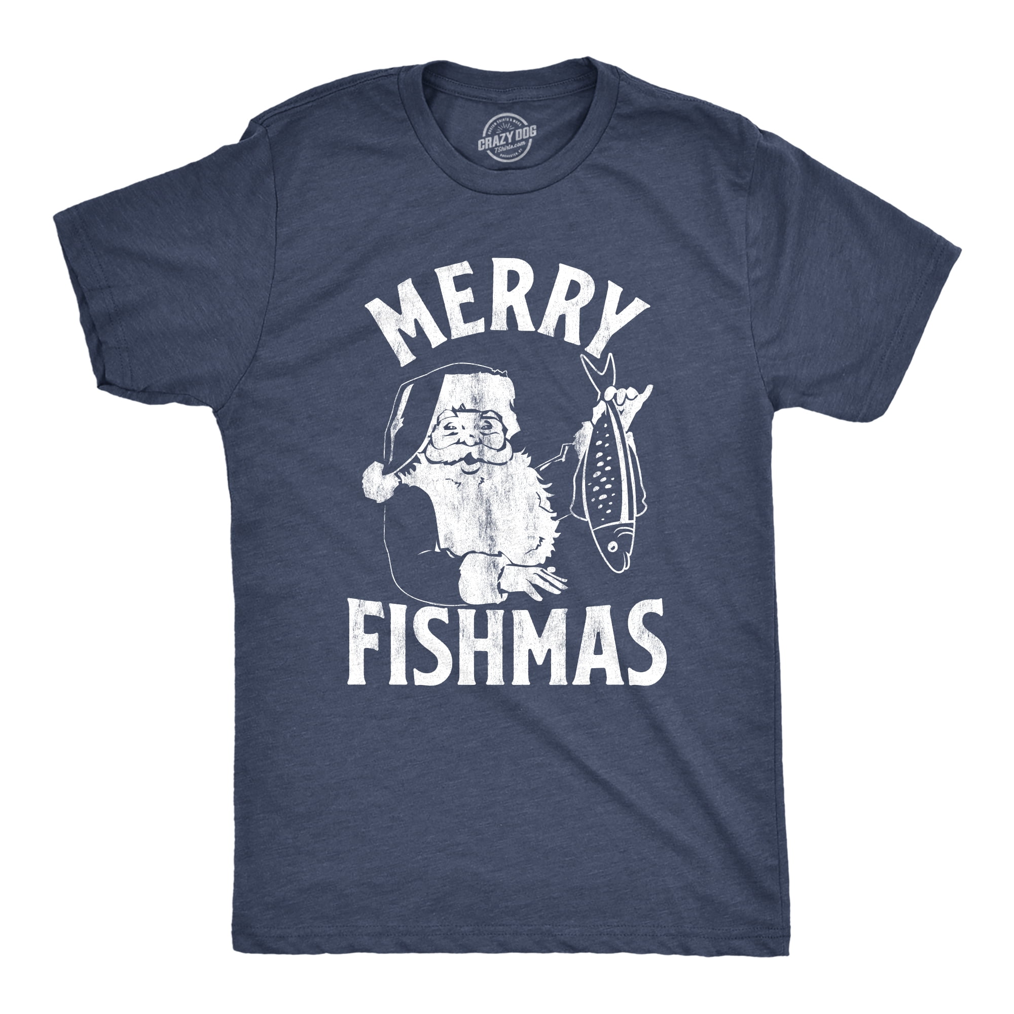 Click here for Crazy Dog T-Shirts Mens Merry Fishmas T Shirt Funn... prices