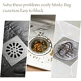 2 Pcs Basement Drain Cover, Floor Drain Cover 7.8x7.8 Inch Silicone Tub ...