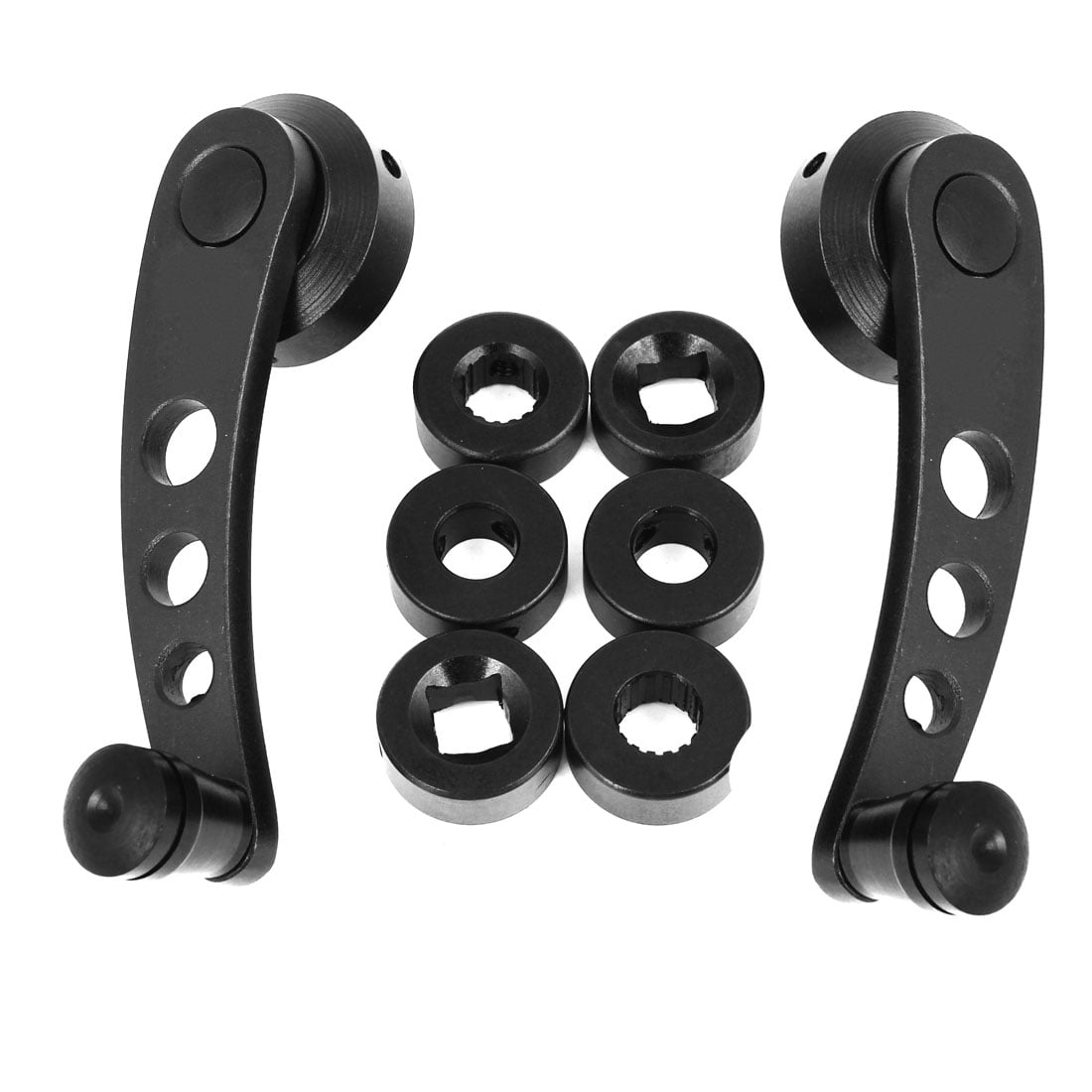 2 Pcs 11.5cm Length Black Aluminum Car Window Winder Crank Handle ...