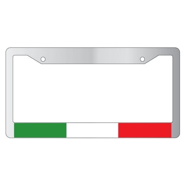 Italian Flag, Italy License Plate Tag Frame, Multiple Colors - Walmart.com
