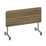 Correll Premium Sit to Stand Flip Top Table 24x60 Hickory Brown Wood ...