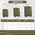LuckyNote 3‑Piece Softshell Expandable Luggage, 22/26/30 Inch Spinner ...