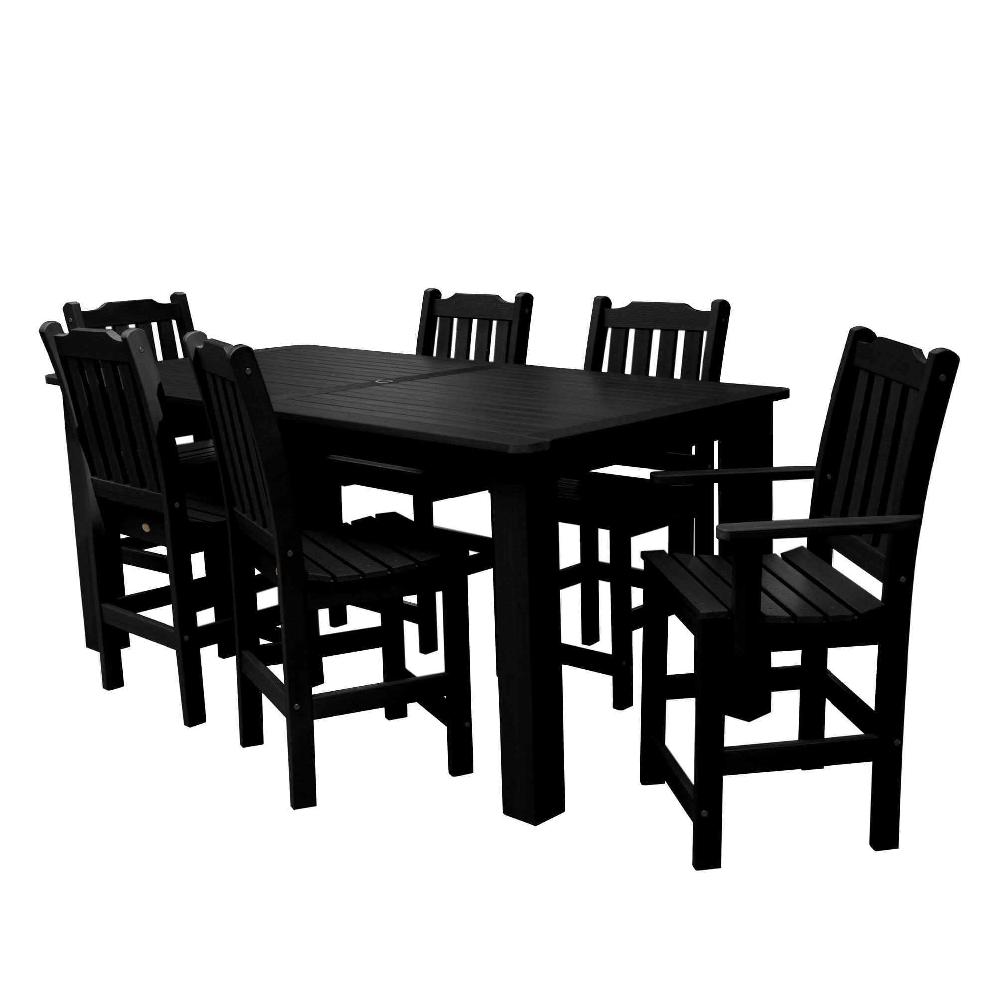 highwood® Lehigh 7pc Rectangular Counter Height Dining Set 84" x 42 ...
