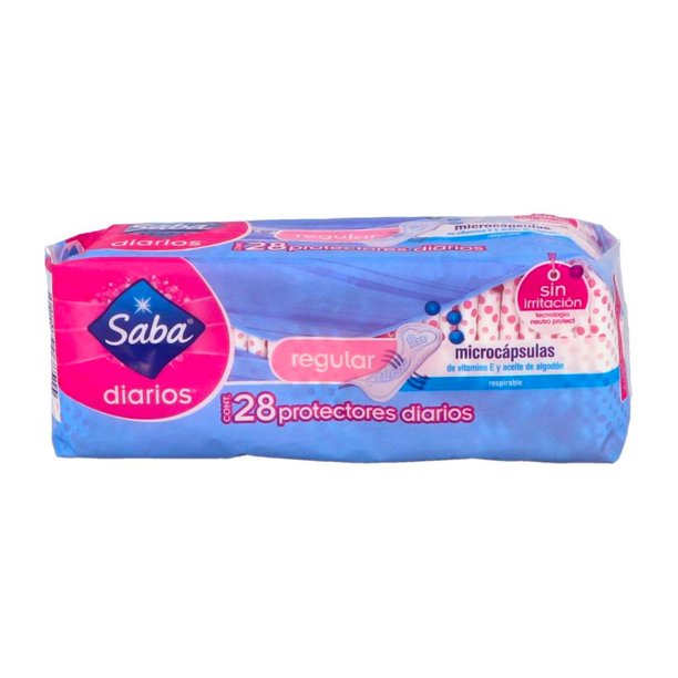 Protectores Diarios Saba Regular 28 piezas multicolor | Bodega Aurrera ...