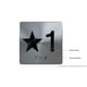 Star 1 (Star 1ST) Elevator Jamb Plate Sign with Braille and Raised ...