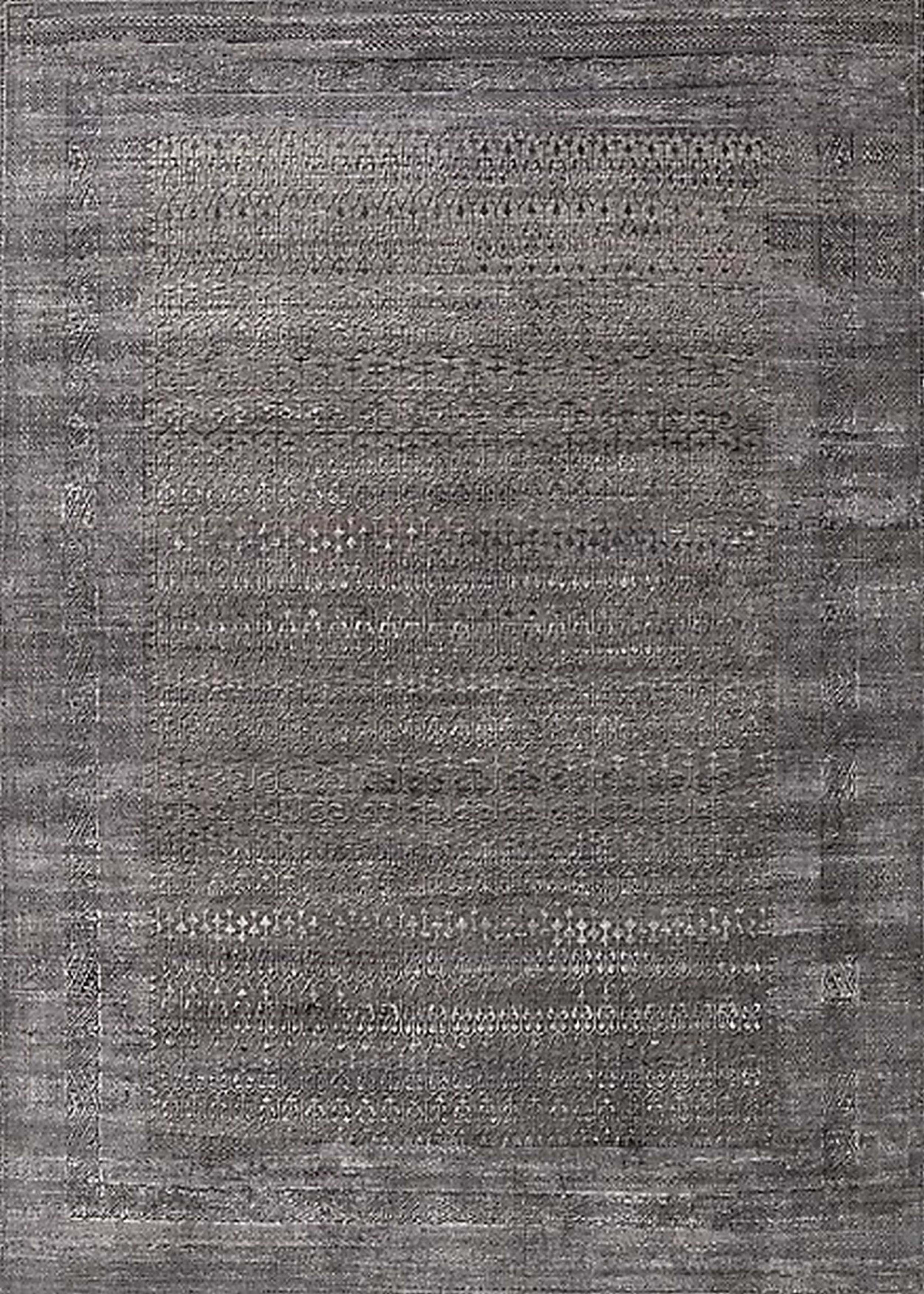 Ahgly Company Machine Washable Indoor Rectangle Industrial Modern Gray ...