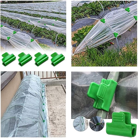 Pack of 24 Greenhouse Clamps Plastic Row Vegetable House Shelters ...