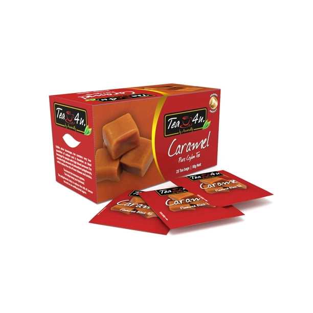 Tea4U Caramel Black Tea, Ceylon tea, box of 25 teabags - Walmart.ca