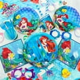 Little Mermaid Birthday Party Supplies Kit, 185pcs Theme Decorations ...