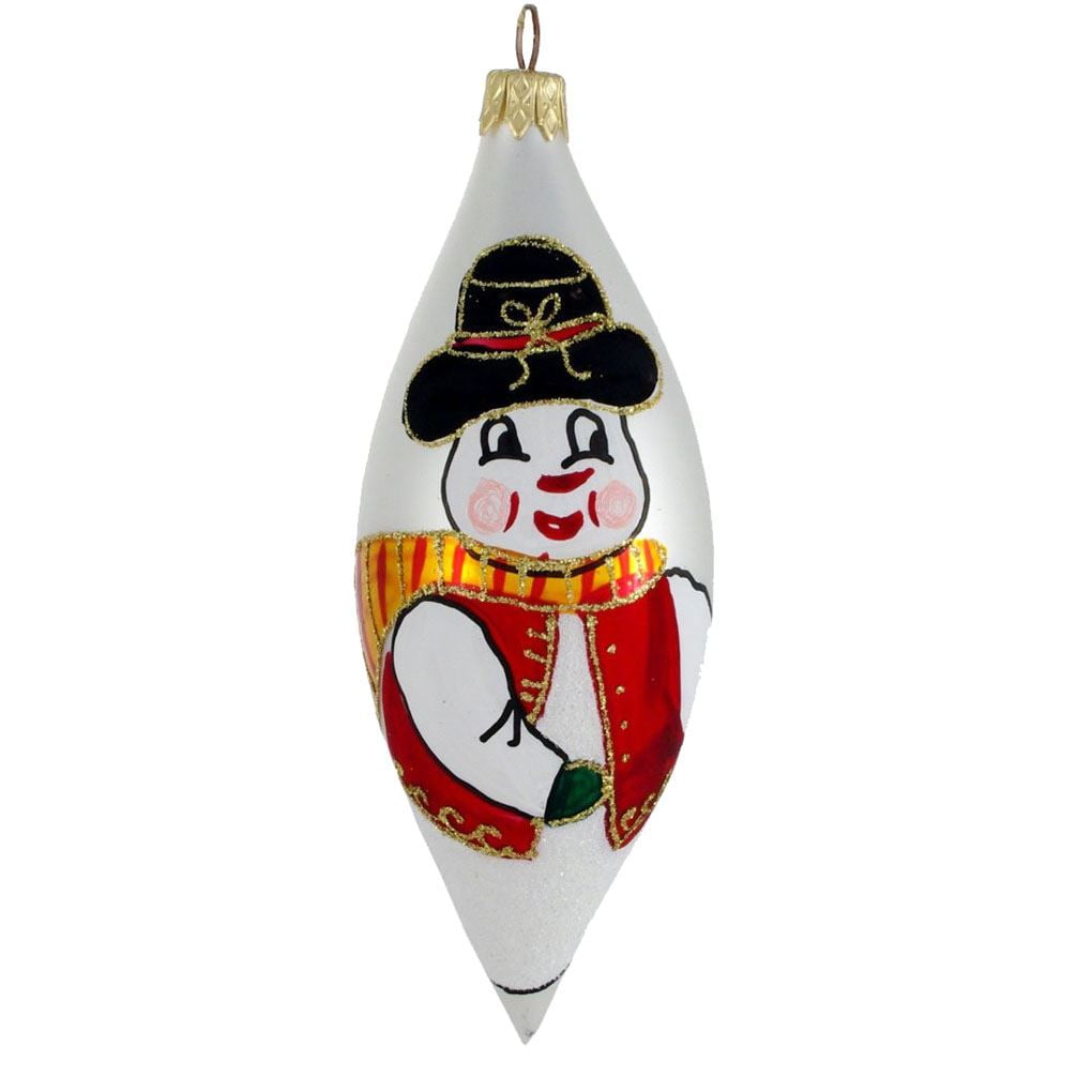Glass Olive "Snowman" Christmas Ornament - Walmart.com