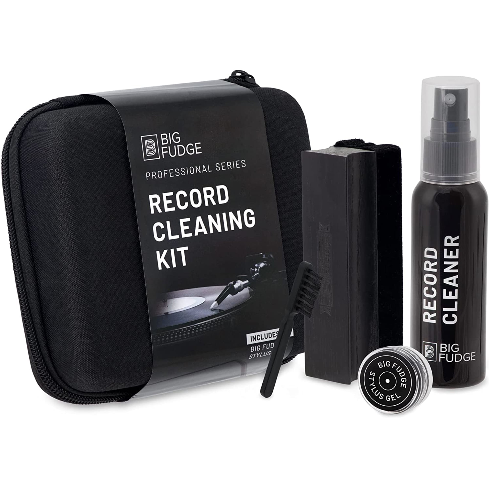 Big Fudge 5-Pc Professional Vinyl Record Cleaning Kit with Record Brush ...