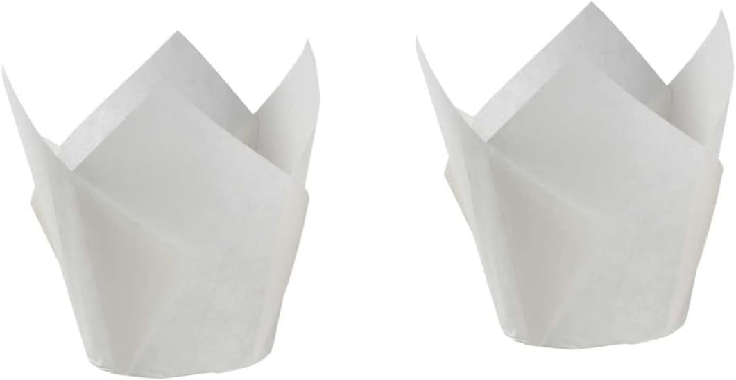 100 pcs cupcake Ing Paper White - Favors Shower Cups Baking Flower ...