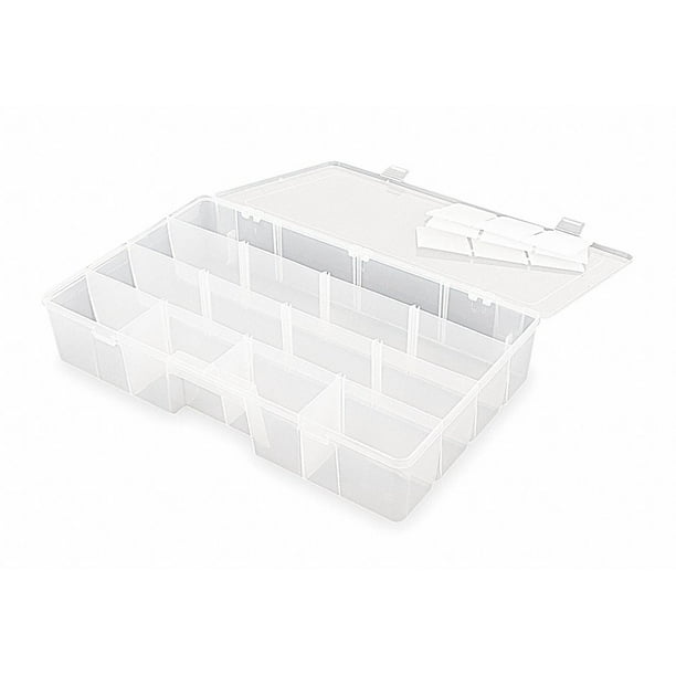 FLAMBEAU Adjustable Compartment Box,Translucent T7004 - Walmart.com ...