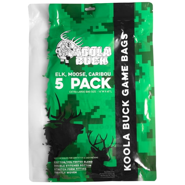 Kool Buck 5-Pack Reusable Hunting Game/Meat Bags XL Elk, Moose, Caribou ...