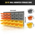 XDOVET Garage Organizer, 30PC Wall Mount Storage Bins with Pegboard ...