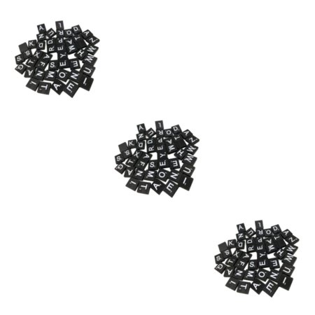 Transemion Fun and Educational 100 Pieces Bulk Wooden Black Letters ...