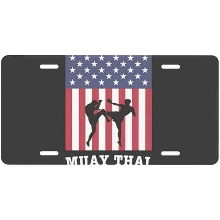 License Plate Boxing American Flag Aluminum Novelty License Plate ...