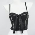 Tensunnyd Shapewear Bodysuit For Women Sexy Deep V Bow With Diamond