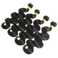 Human Hair Bundles Natural Black Double Weft Body Wave Bundles 10-30 ...