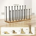 Boot Rack 8-Pair Shoe Organizer Tall 16.4'' Free Standing Shoes Holder ...