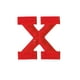 Alphabet Letter - X - Color Red - 2" Block Style - Iron On Embroidered ...