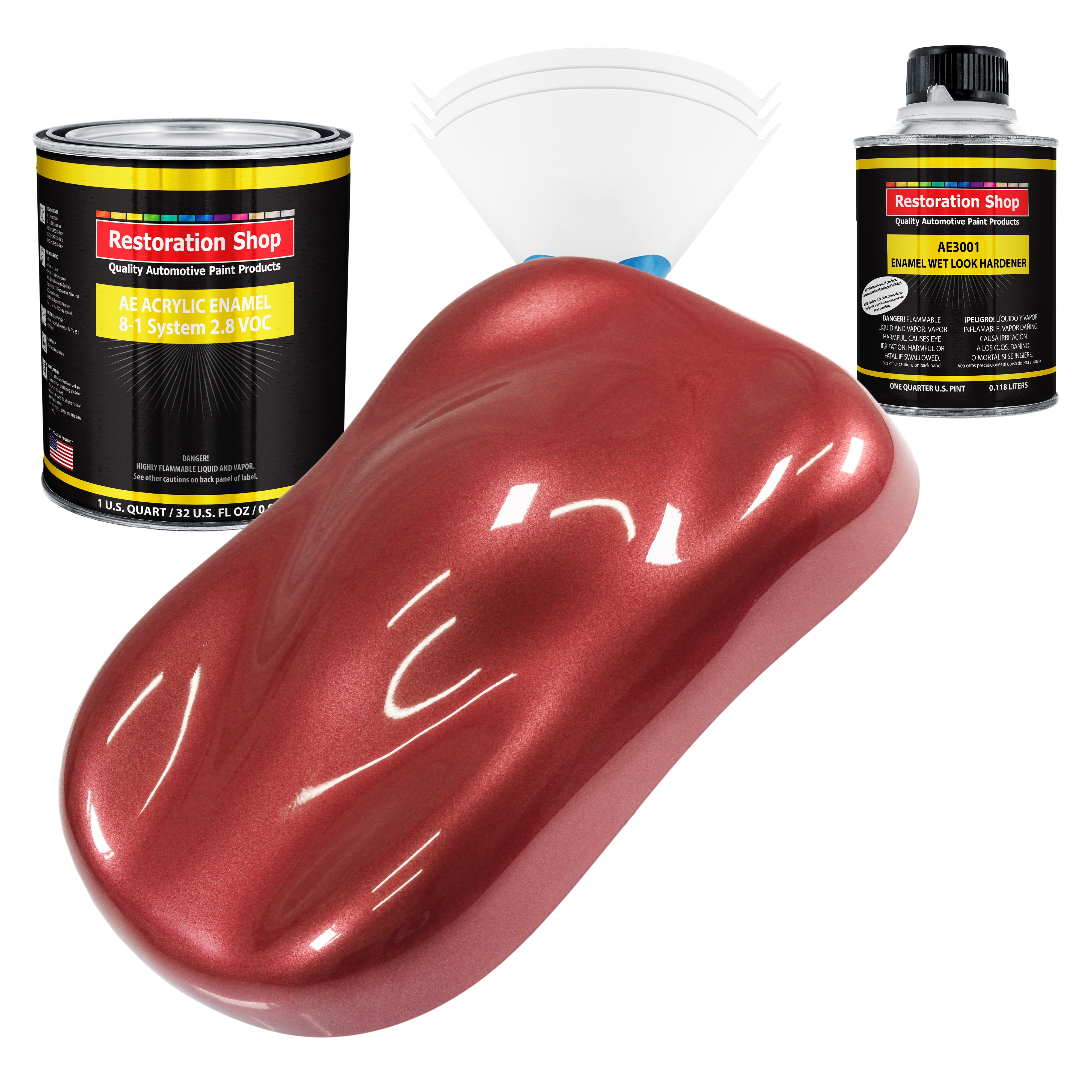 Restoration Shop Candy Apple Red Metallic Acrylic Enamel Auto Paint ...