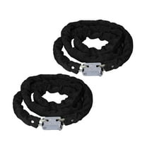 Chain Lock - Steel-O-Chain 4804C/110 black combo - 110cm length / 4mm diameter square - Walmart.com