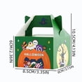 10 Pcs Halloween Treat Boxes,Cartoon Print Paper Containers with Carry ...