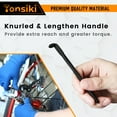 Tonsiki 3pcs Offset Screwdriver Set, 90Â° Right Angle Phillips and Flat ...