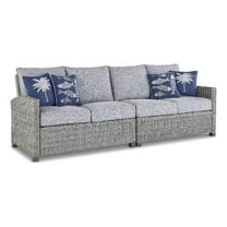 Signature Design by Ashley Furniture Beachcroft Beige Outdoor Loveseat ...