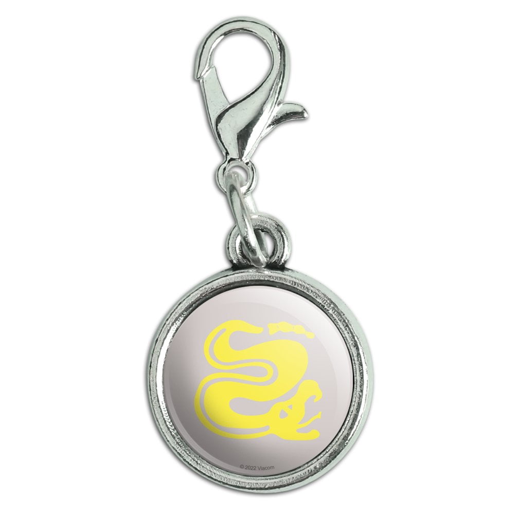 Hidden Temple Silver Snakes Antiqued Bracelet Pendant Zipper Pull Charm ...