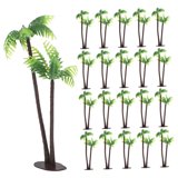 KALLORY Mini Coconut Tree 36Pcs Green Plastic Waterproof Realistic ...