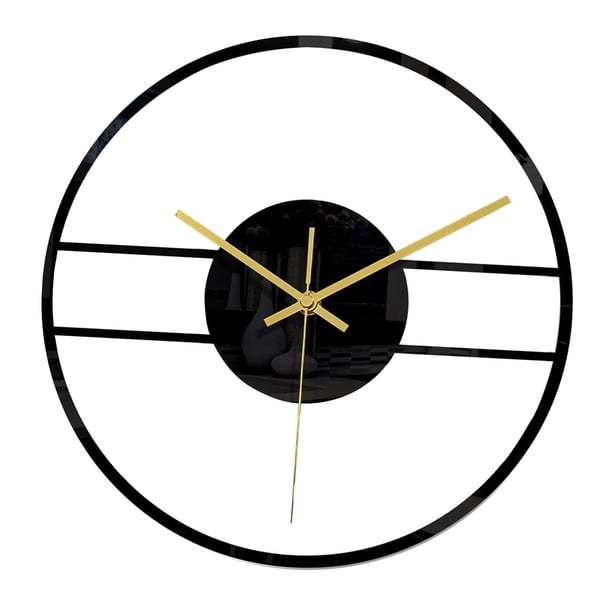Minimalist Wall Clocks Non-Ticking Clock Battery Operated for Bedside ...