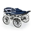Bayer Design Doll Blue & White Classic Deluxe Pram W/ Shoulder Bag ...